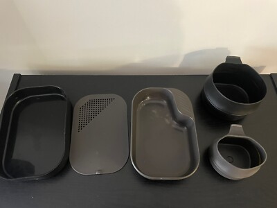 Brand Swedish Wildo camp a box Black camping kit plates cups outdoor | eBay