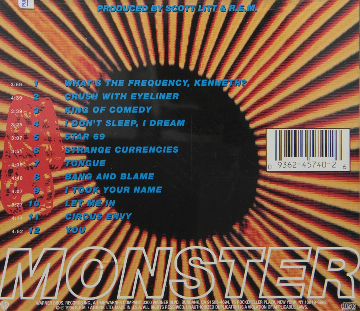 Audio CD - Rock - Monster by R.E.M. - What's The Frequency, Kenneth ...