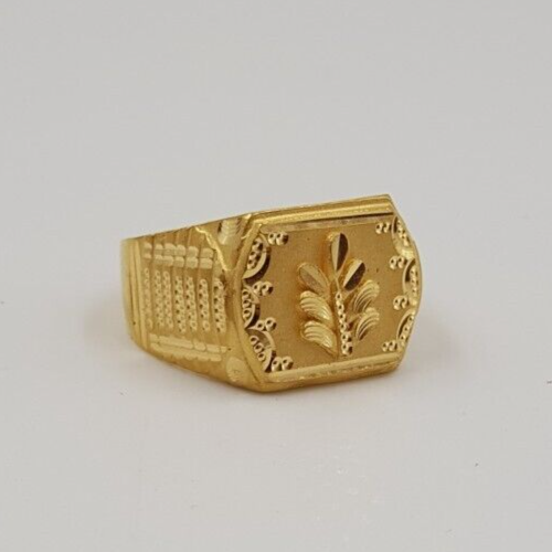 Plain Gold Ring 22K Solid Gold Men Heavy Look Luxurious Design Real ...