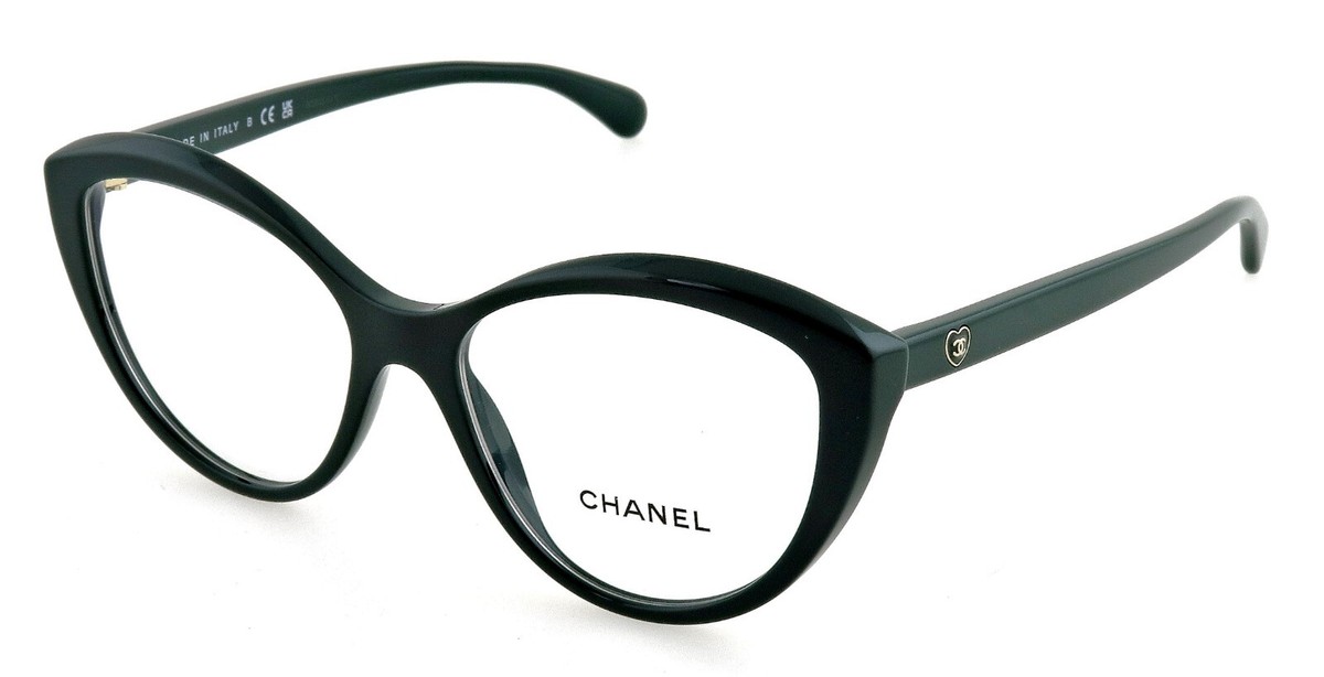CHANEL CH 3464 1459 53mm Dark Green Oversized Eyeglasses CHANEL CH 3464 1459 53mm Dark Green Oversized Eyeglasses