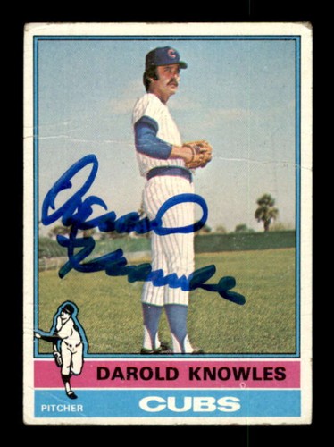 1976 Topps #617 Darold Knowles AUTOGRAPHED!! Cubs 235015 | eBay
