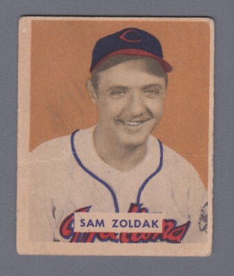 1949 Bowman #78 Sam Zoldak Cleveland Indians Baseball Card VG ap lcls ...
