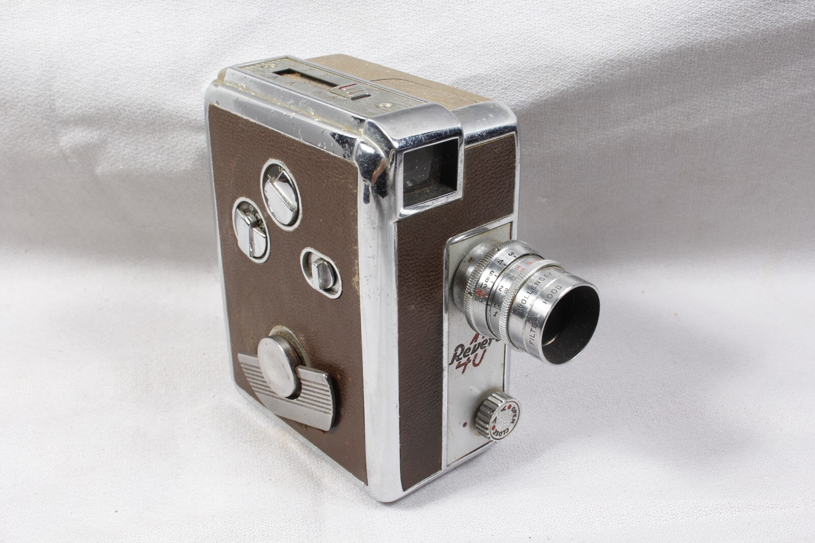 Vintage Revere Eight Model 40 cine camera Wollensak 13mm 1.9 Raptar D ...