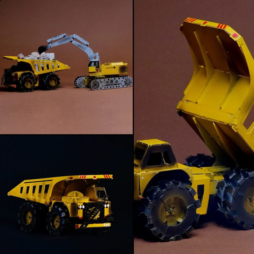 QUARRY TRANSPORTER MINING TRUCK mechanical DIY model kit | eBay UK
