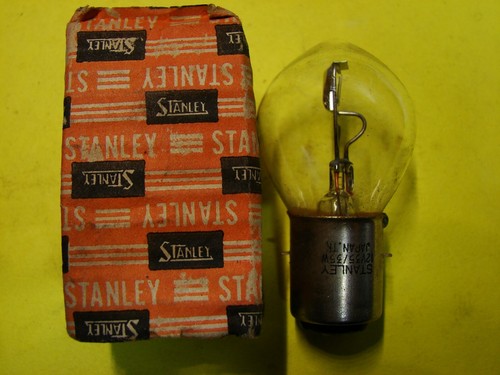 VINTAGE NOS STANLEY 12V 35/35W LIGHT BULB LAMP AUTOMOBILE MOTORCYCLE ...