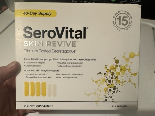 SeroVital SKIN REVIVE 40 day supply 240 caps dietary supplement exp 11/ ...