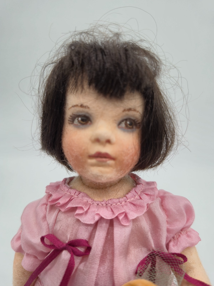 R John Wright 7.5" BABY PEGGY - HOLLYWOOD RJW Convention Doll w/Kewpie ...