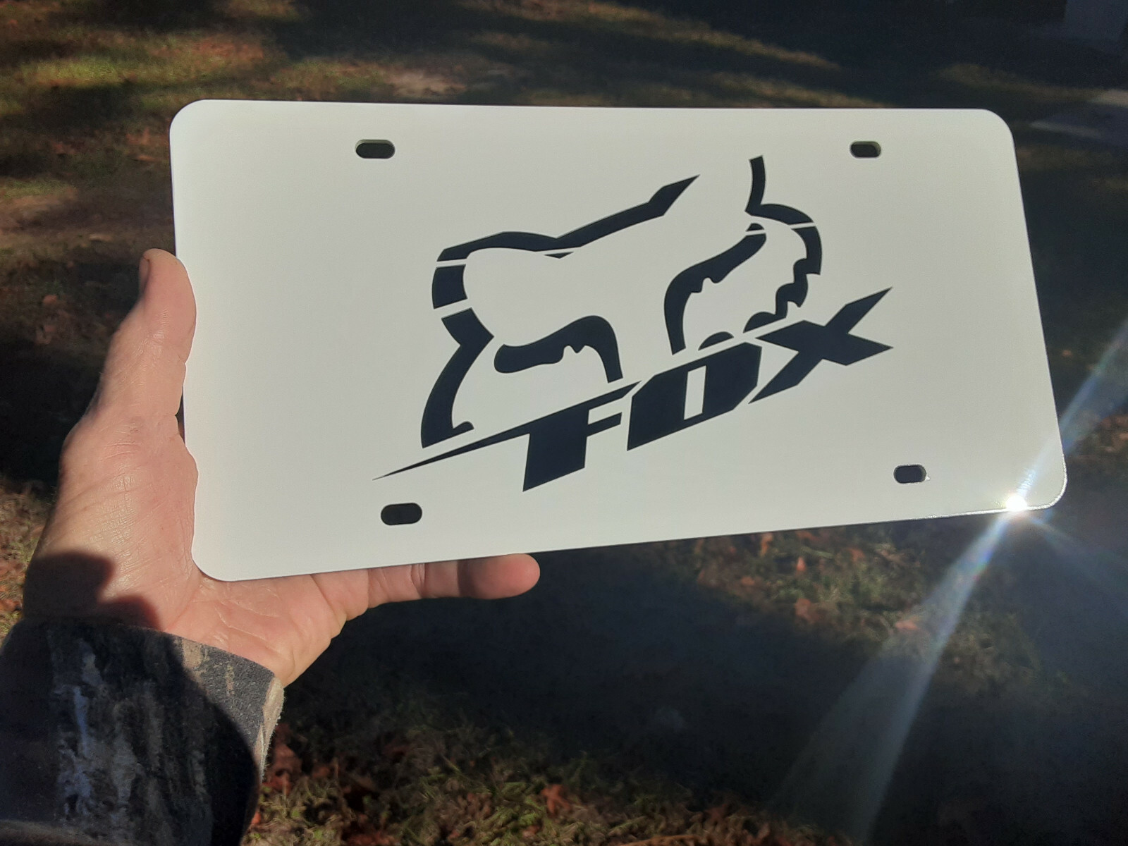 Fox Racing License Plate Sale