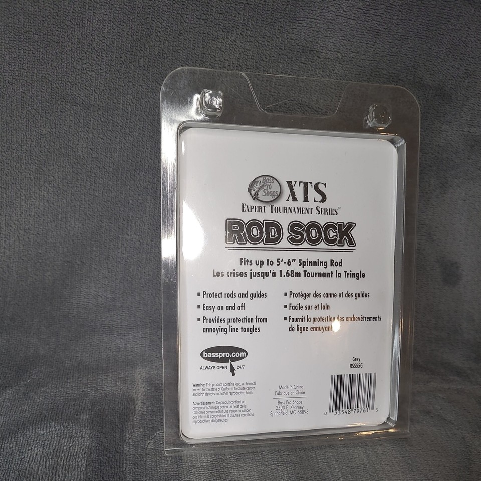 Bass Pro Shop XTS Rod Sock Expert Tournament Series Grey 5'-6" | eBay