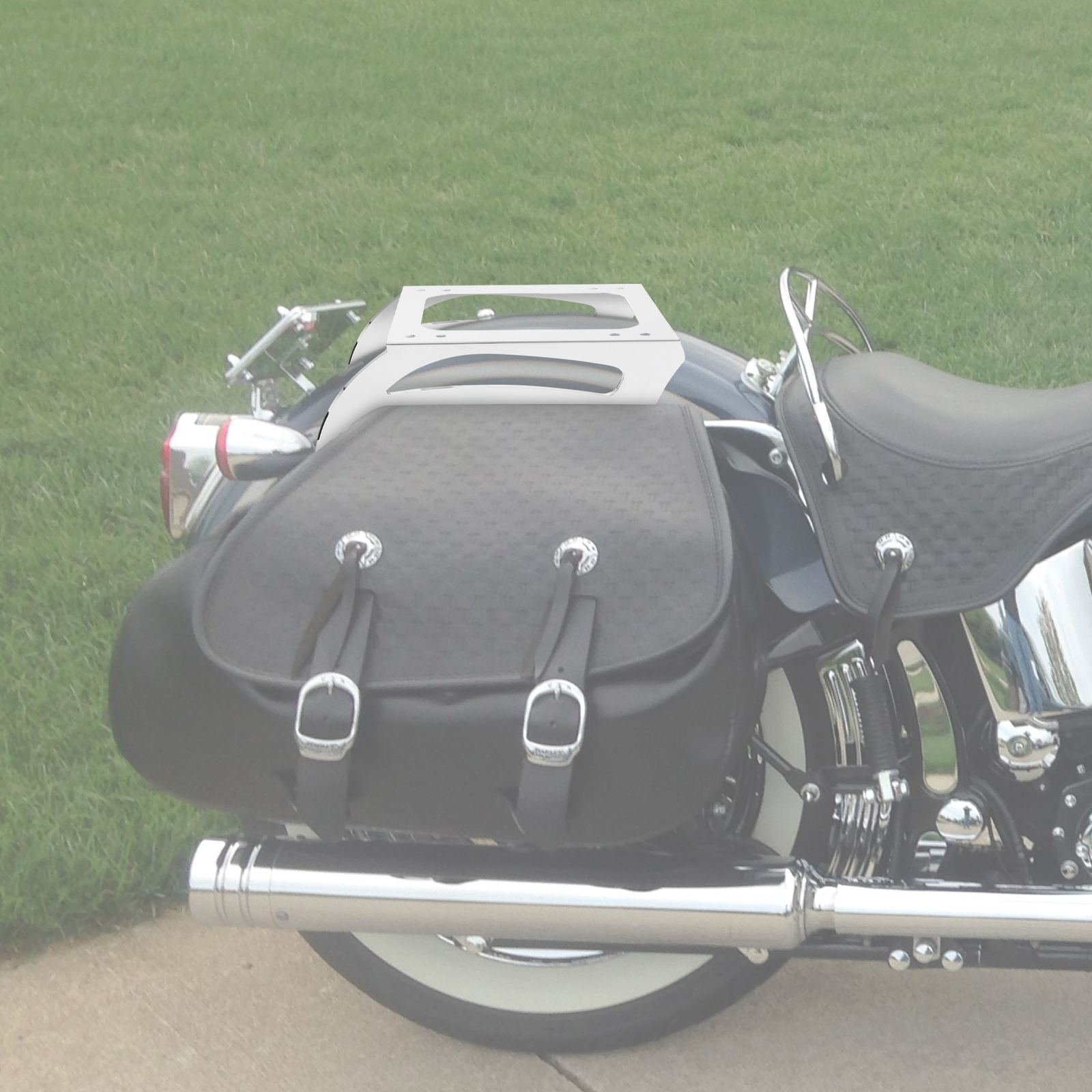 Solo Trunk Luggage Rack Mount Fit For Harley Tour Pak Softail Heritage ...