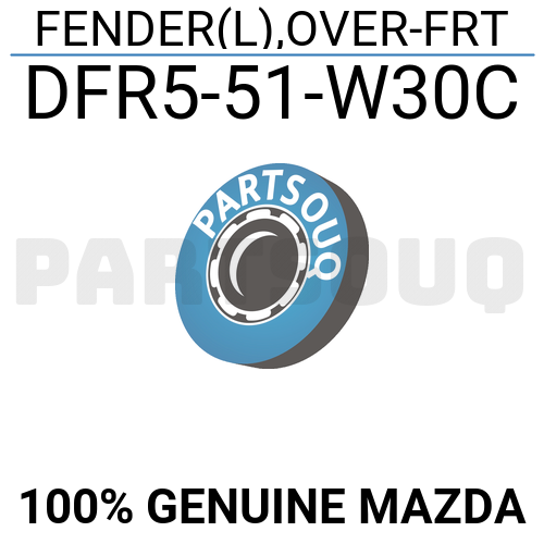 DFR551W30C Genuine Mazda FENDER(L),OVER-FRT DFR5-51-W30C | eBay