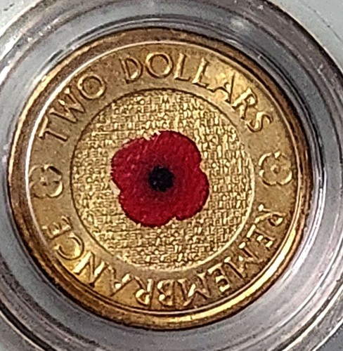 Red Poppy 2012 Remembrance Lest We Forget $2 Two Dollar Coin Australia ...