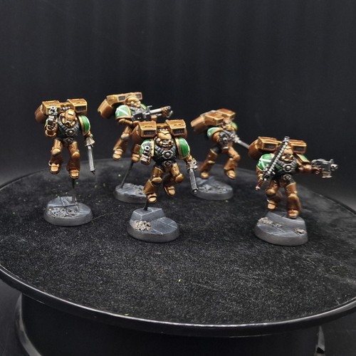Pro Painted Warhammer 40k dark angels assault marines ×5 Games workshop ...