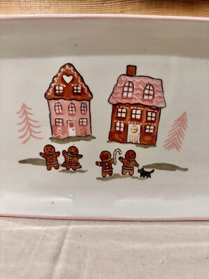 NEW Pepermint and Pine Pastel Gingerbread Serving Tray | eBay