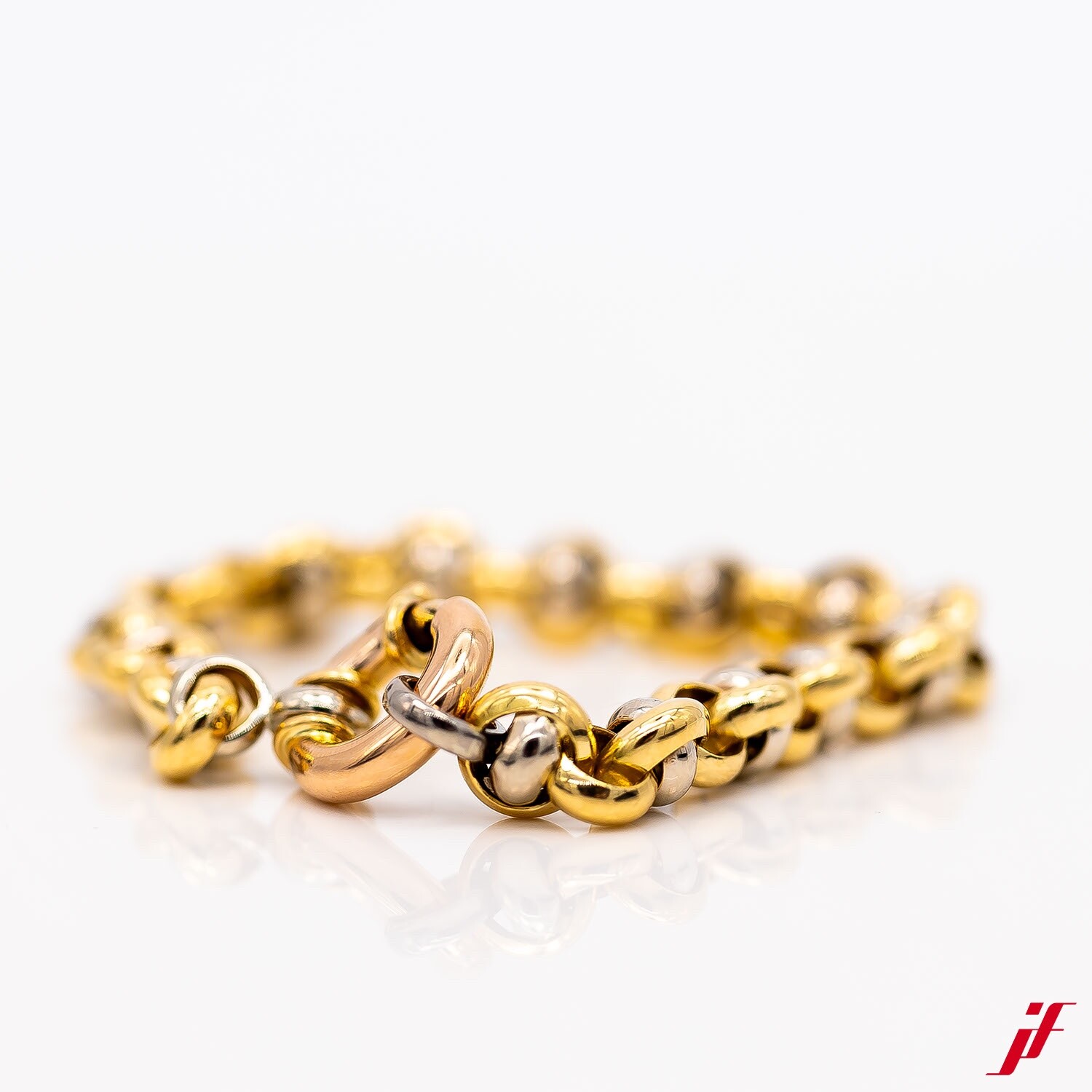 Bracelet 750/18K Yellow Gold White Gold Rose Gold 17,5cm | eBay