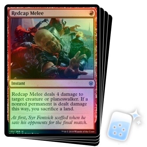 FOIL REDCAP MELEE X4 Throne Of Eldraine ELD Magic MTG MINT CARD | eBay