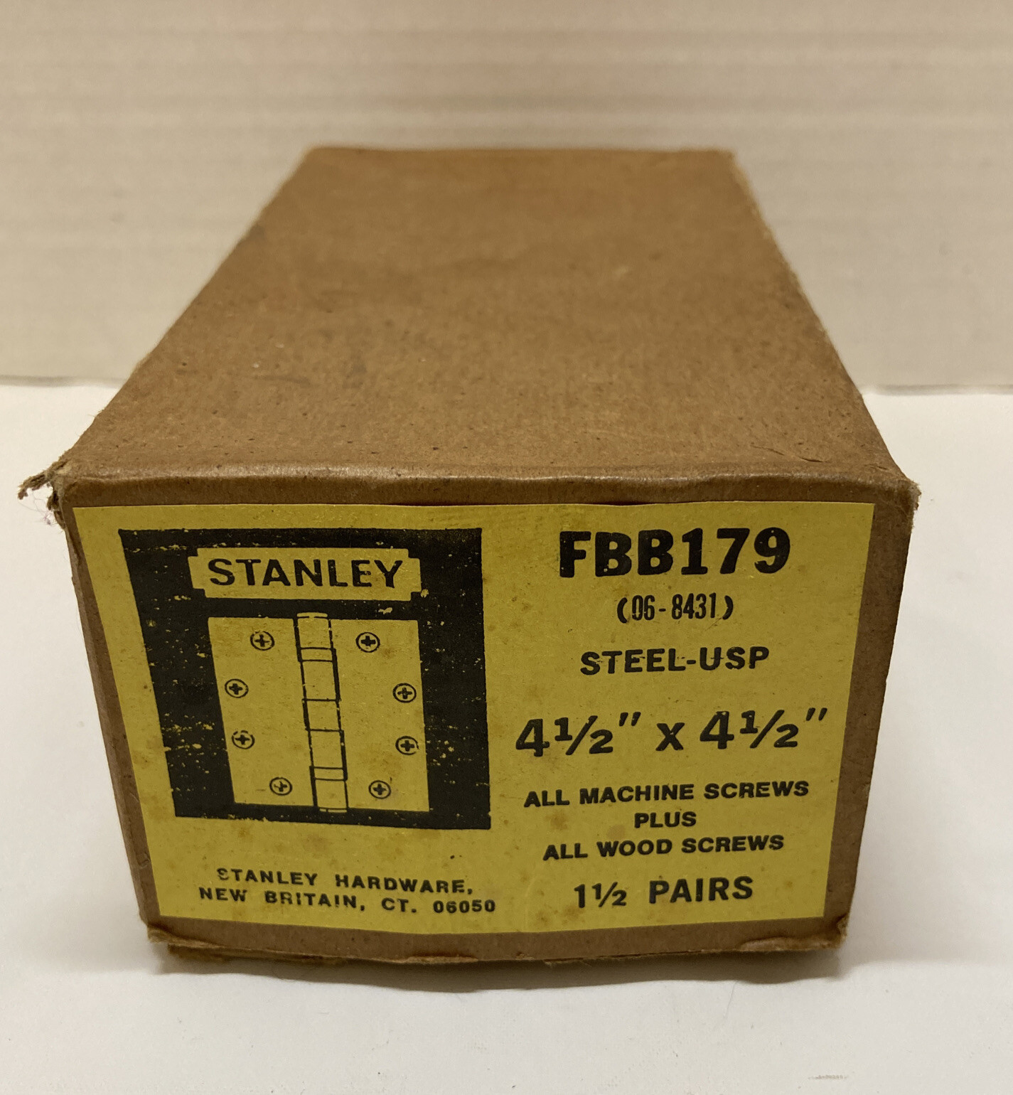 Stanley FBB179 - 4.5"x4.5" Hinge, Steel, Primed for Paint (06-8431) Box ...