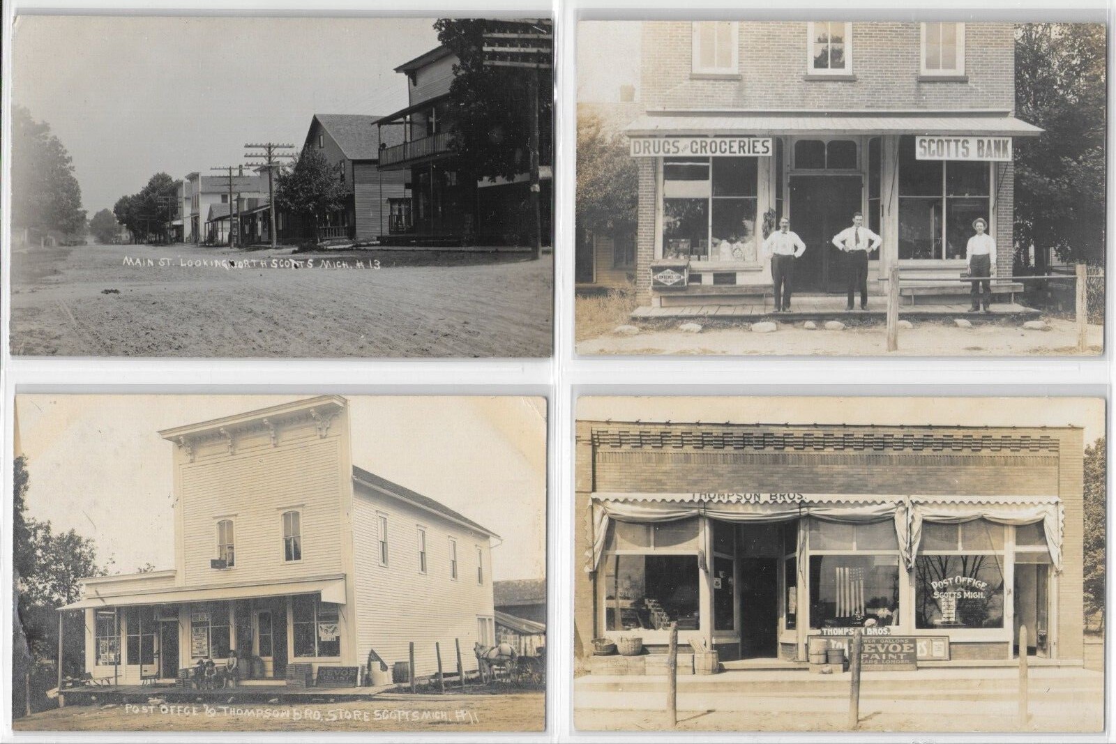 Scotts Michigan (MI, Mich) lifetime collection of 24 real photo RPPC | eBay