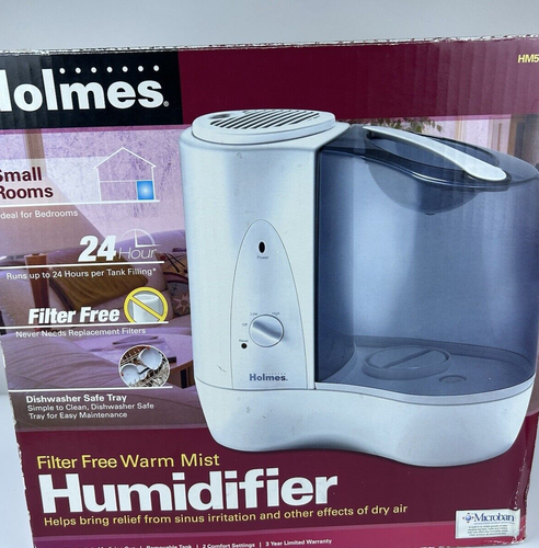 Holmes Filter Free Warm Mist Humidifier Small Rooms 24 Hour HM5081TG ...