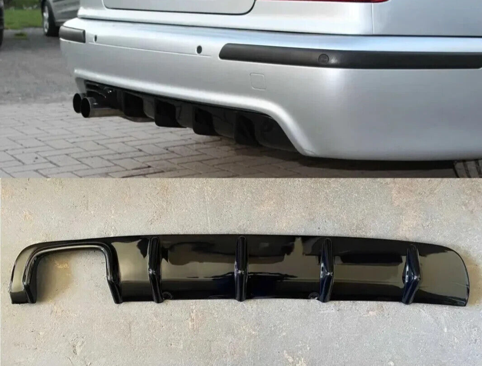 For Bmw E39 M5 5 Series Rear Diffuser Left Dual Output Gloss Black 1996 ...