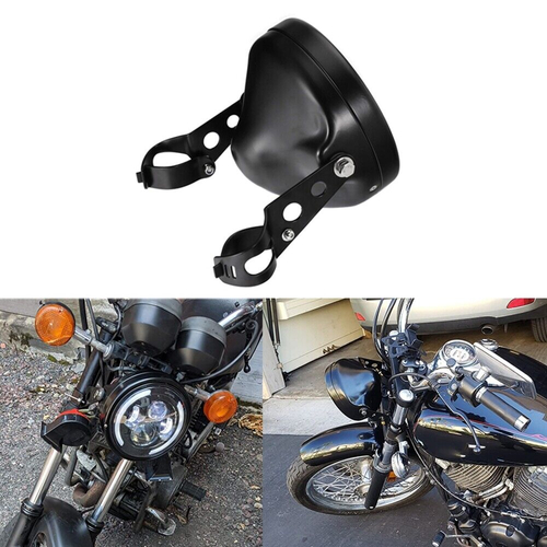 Round Motorcycle 7 Inch LED Headlight Mounting Housing Bucket Metal For ...
