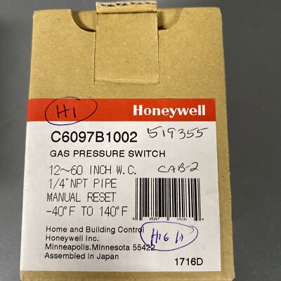 Pressure - Honeywell Pressure Switch