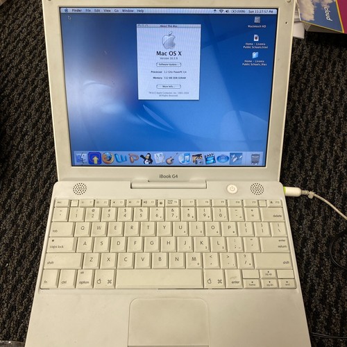 Apple iBook G4 - A1134 PowerPC G4 1.33GHz, 768MB RAM, 60GB SSD, OSX ...