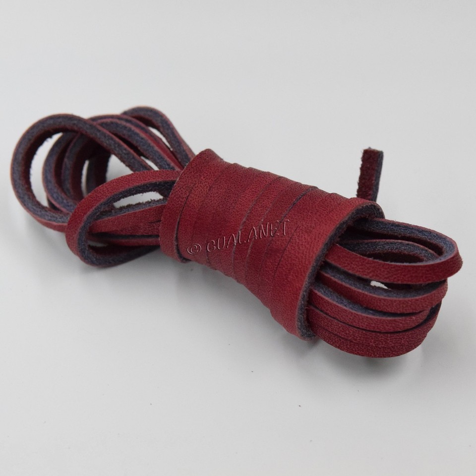 1 STRIP - 1/8"X72" Leather Shoe Lace String Shoelace Bootlace Cord | eBay