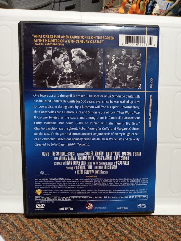 WB ARCHIVE COLLECTION The Canterville Ghost (DVD, 1944) Black & White ...