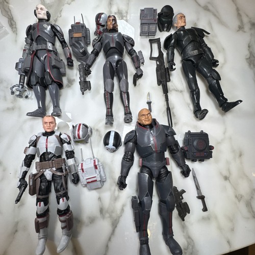 Star Wars Black Series Bad Batch Set Hunter Cross hair Wrecker Tech ...