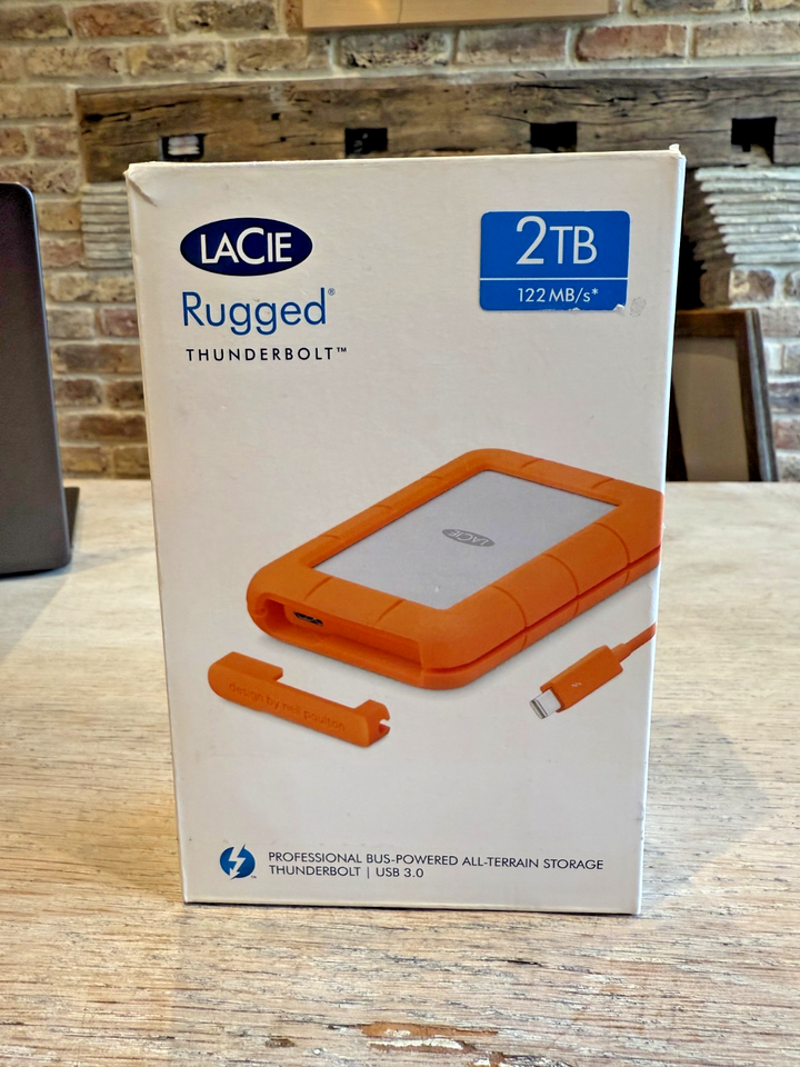 LaCie Rugged External Hard Disk Drive 2TB USB integrated Thunderbolt ...