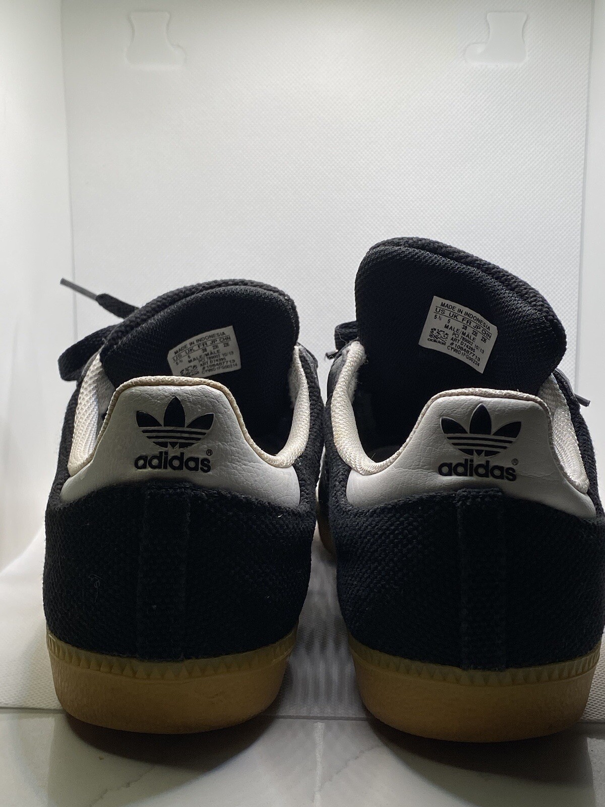 Size 5.5 - adidas Samba Hemp Black for sale online | eBay