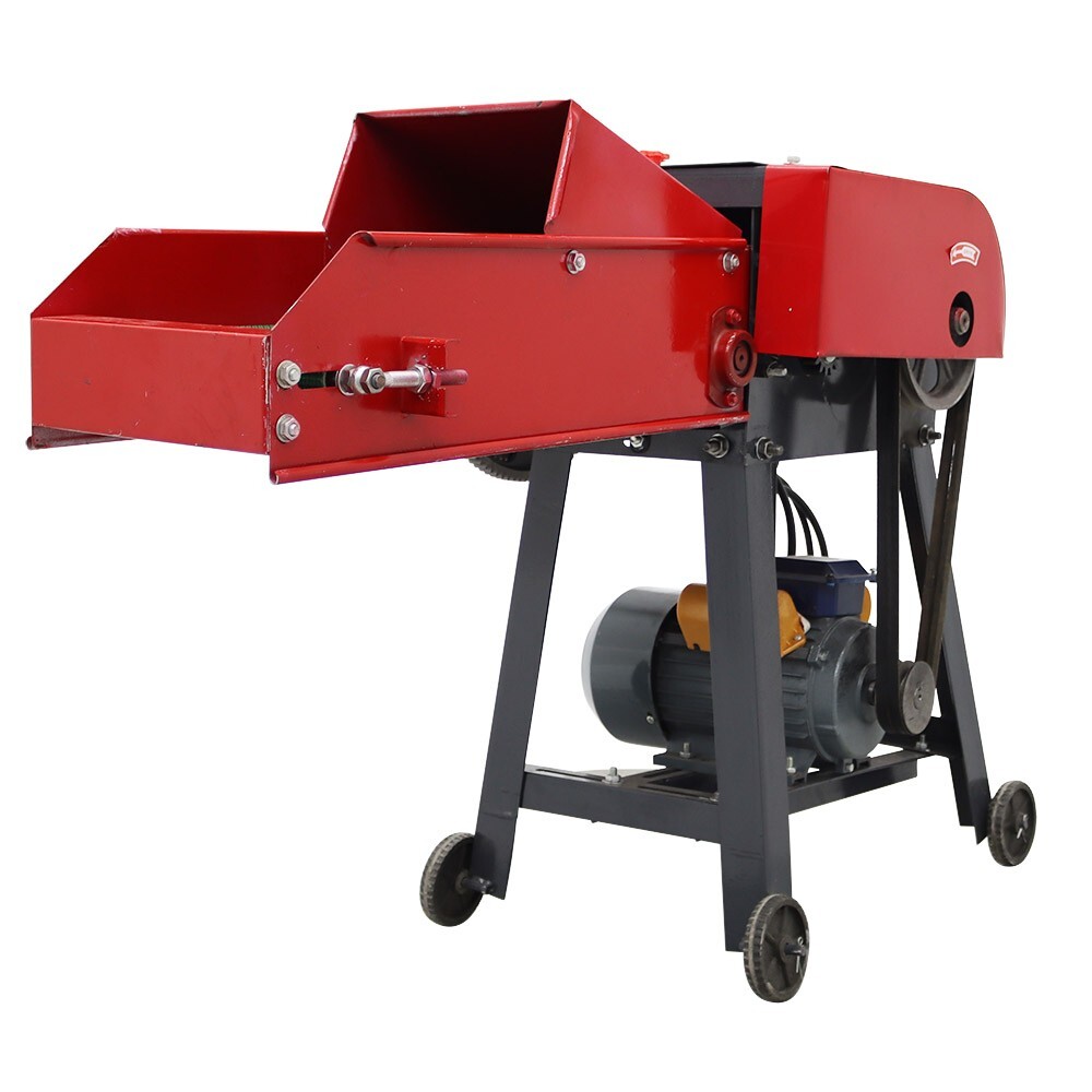 INTBUYING® Hay Cutter Pulverizer w/Conveyor 220V Powered Grass Crusher ...