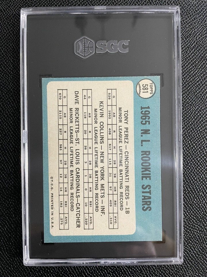 1965 Topps - High # #581 Dave Ricketts, Kevin Collins, Tony Perez (RC ...