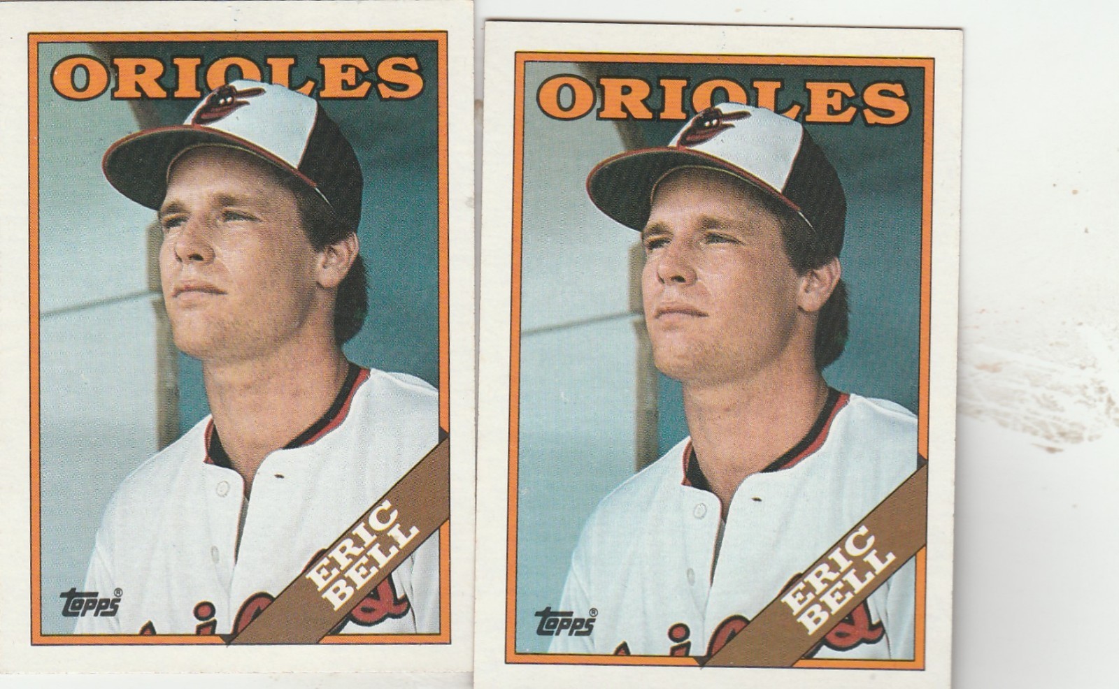 FREE SHIPPING-MINT-1988 Baltimore Orioles Topps #383 Eric Bell-2 CARDS ...