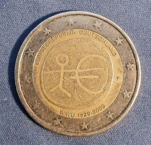 Moneta Germania da 2 Euro 2009 con omino stilizzato | eBay