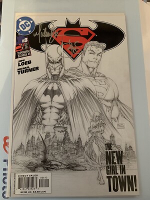 Superman Batman 8 Sketch Cover Signed by Michael Turner And Peter ...