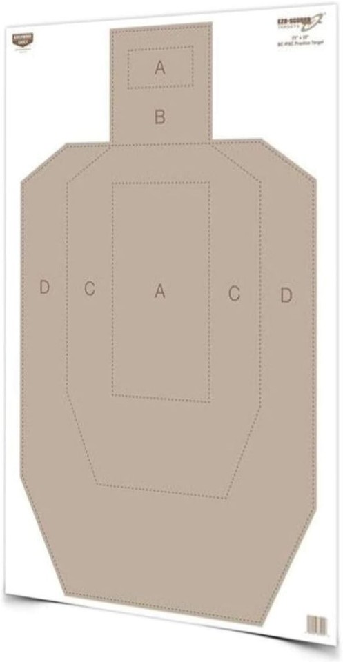 100 IPSC Paper Shooting Targets - 23" x 35" Brilliant White for All ...
