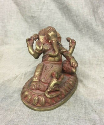 Lovely Sleeping Ganasa, Ganesh, Ganes, Ganesha 6" Long Brass Figure | eBay