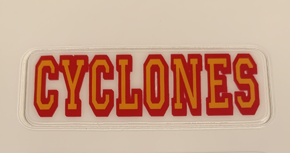 Iowa State Cyclones Football Helmet Decal Front Bumper - NEW 2" x .65 ...