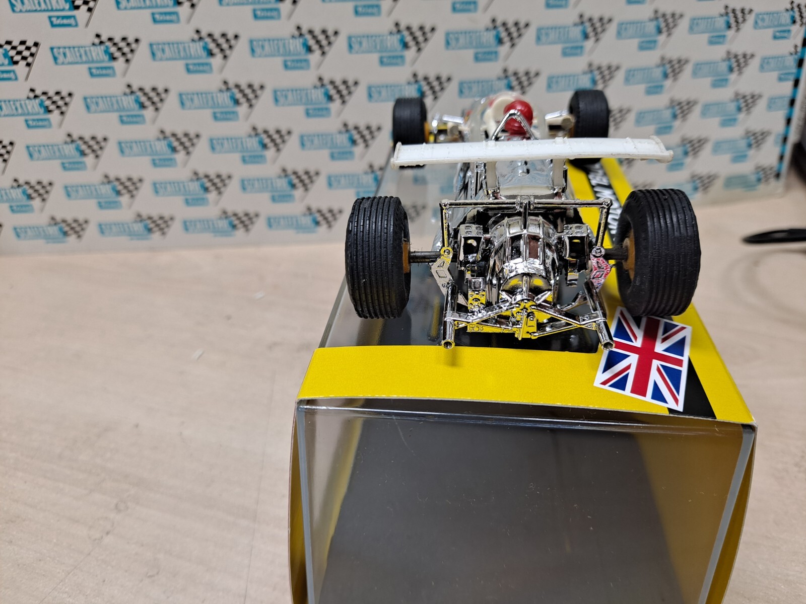 SCALEXTRIC C9 FULLY CHROMED FERRARI V8 UNIQUE FULLY REBUILT TOTALLY ...