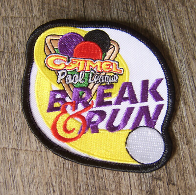 APA American Poolplayers Assn CAMEL POOL LEAGUE Break & Run Patch | eBay