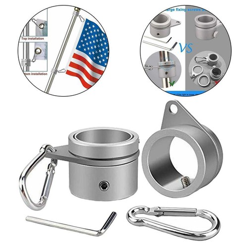 Alloy Flagpole Rings Flag Pole Rotating Rings Kit, Easy to Install ...
