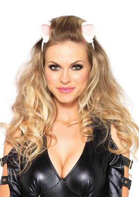 Leg Avenue Latex Kitty Ear Headband White | eBay