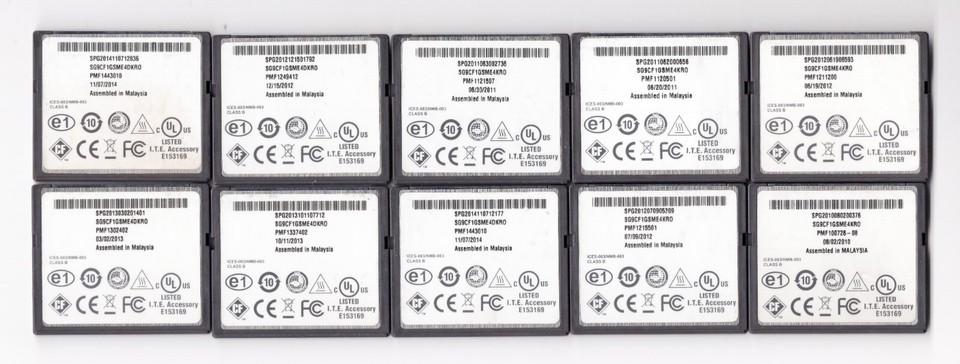 Lot 10x Smart Xceed 1GB Industrial CF Compact Flash Memory Cards | eBay