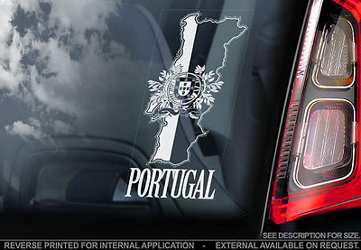 Portugal - Car Window Sticker - National Portugese Flag Sign -Olympics ...