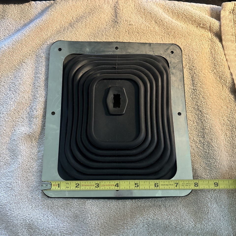 Universal Large Hurst Style Rubber Shifter Boot W Chrome Plate Kit 7-3/ ...