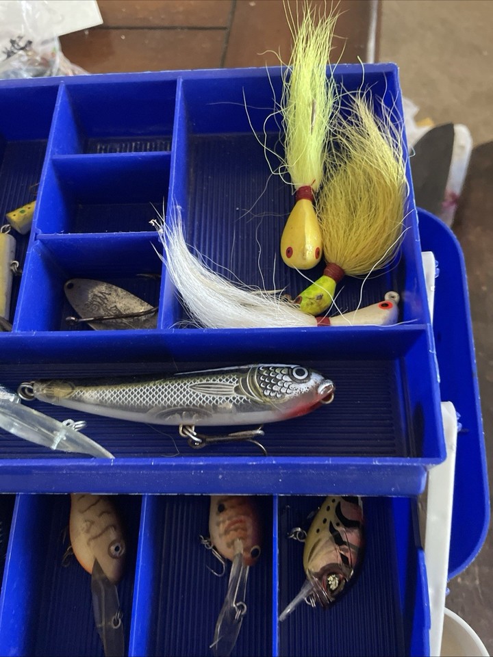 Vintage Plano Tackle Box full of old Beaters Stripper collectible lures ...