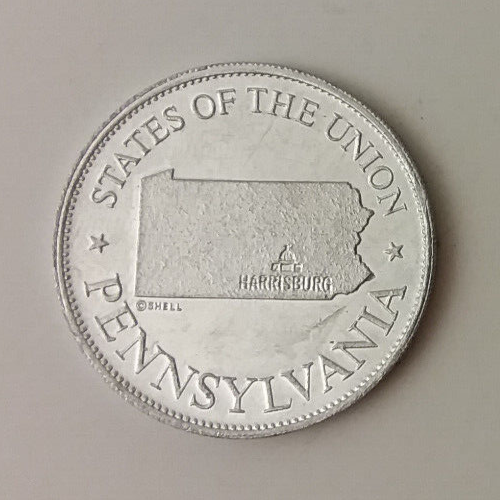 Pennsylvania States of The Union Souvenir Aluminium Token 25mm | eBay