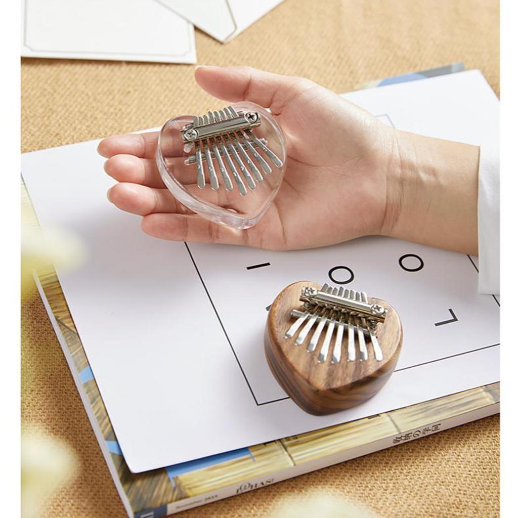 Portable Crystal 8 Keys Mini Kalimba Transparent Clear Thumb Piano Gift ...